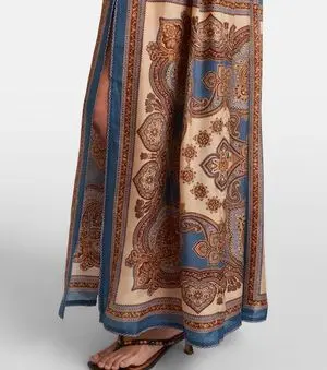 Zimmermann Mahon Printed Silk Maxi Dress