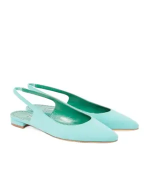 Manolo Blahnik Pointed Toe Backless Flat Single Shoes
