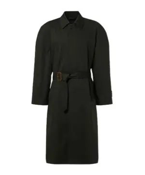 Balenciaga Long Wool Coat - Black