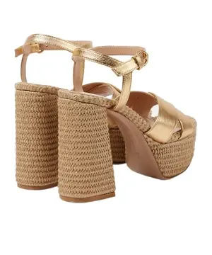 GIANVITO ROSSI Solid Leather Platform Sandals