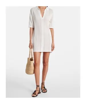 Velvet By Graham & Spencer Mila Cotton Pointelle Minidress