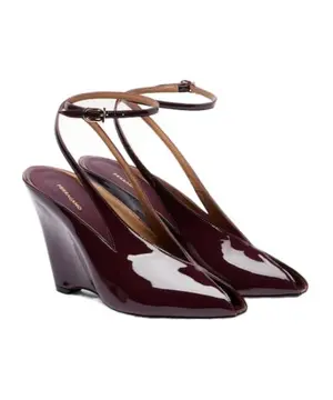 FERRAGAMO Versatile Glossy Leather Sandals - Brown