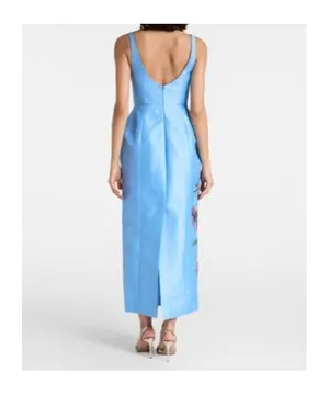 ALEMAIS Donata Floral Taffeta Bustier Dress