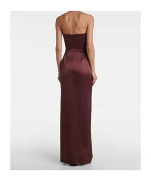Alex Perry Crêpe Satin Bustier Gown
