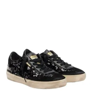 GOLDEN GOOSE Shiny Leather Casual Shoes - Black