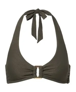 Heidi Klein Halterneck Bikini Top - Black