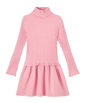 IL GUFO Gathered Cotton-blend Dress - Pink