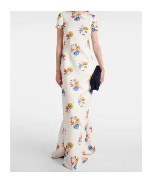EMILIA WICKSTEAD Fosette Floral Maxi Dress - White
