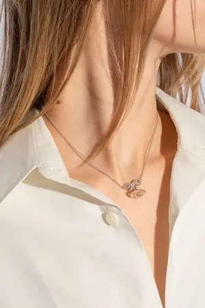VIVIENNE WESTWOOD Logo-engraved Bow Necklace