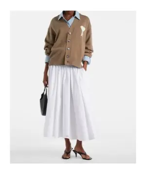 AMI Paris De Cœur Wool And Cotton Cardigan