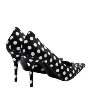 Amina Muaddi Polka Dot High Heels