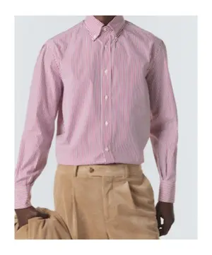 Brunello Cucinelli Striped Cotton Poplin Shirt