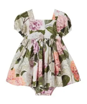 Dolce & Gabbana Floral Cotton Poplin Dress - Multicolor