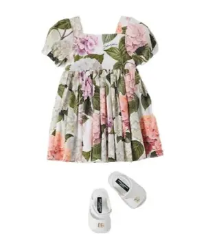 Dolce & Gabbana Floral Cotton Poplin Dress