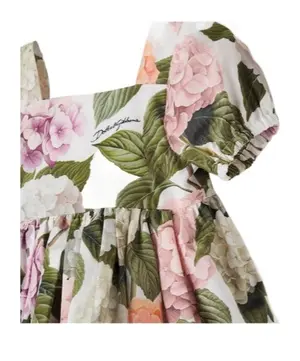 Dolce & Gabbana Floral Cotton Poplin Dress