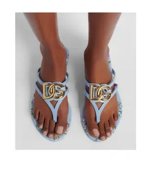 Dolce & Gabbana Floral Thong Sandals