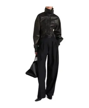 Sportmax Cropped Leather Jacket