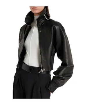 Sportmax Cropped Leather Jacket