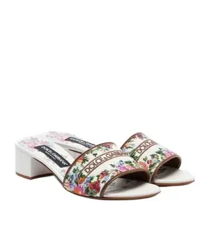 Dolce & Gabbana Leather-trimmed Mules