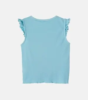 BOBO CHOSES Pixel Daisy Ruffled Cotton Top