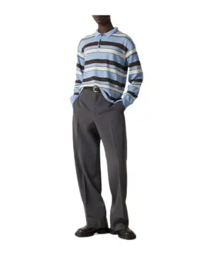 J.W.ANDERSON Striped Long-sleeve Polo