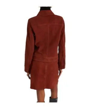 YVES SALOMON Suede Shirt Jacket