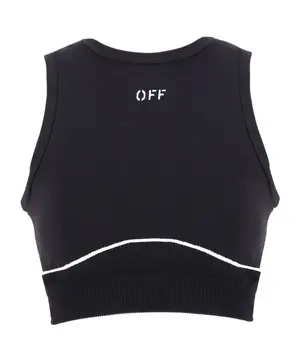 Off-White Logo Trimmed Crop Top