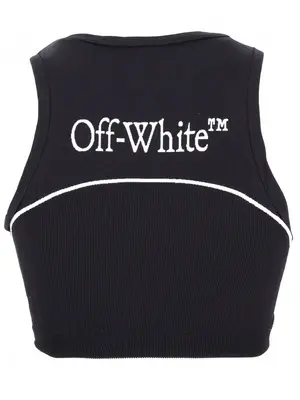 Off-White Logo Trimmed Crop Top