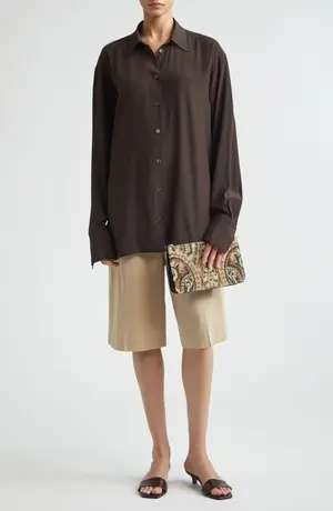TOTEME Silk Crepe Button-up Shirt