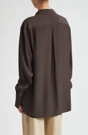 TOTEME Silk Crepe Button-up Shirt