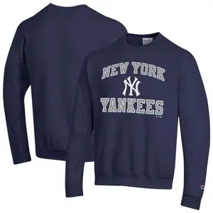 Champion New York Yankees Heart & Soul Powerblend Sweatshirt By - Navy