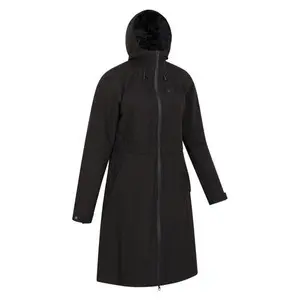 Mountain Warehouse Hilltop Extra Long Waterproof Jacket - Black
