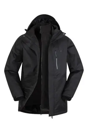 Mountain Warehouse Bracken Extreme 3-in-1 Waterproof Jacket - Black