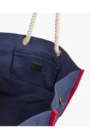 Clare V. Beach Marine Canvas Tote