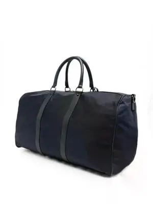 Kiton Leather Trimmed Holdall - Blue