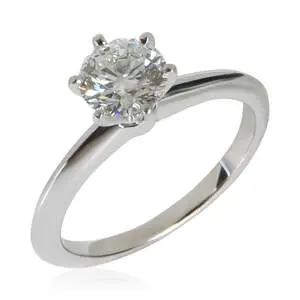Tiffany & Co. 0.84 Ct Round Brilliant Diamond Solitaire Engagement Ring