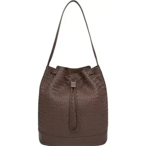Vince Sarai Woven Leather Bucket Bag - Date