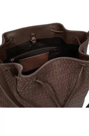 Vince Sarai Woven Leather Bucket Bag