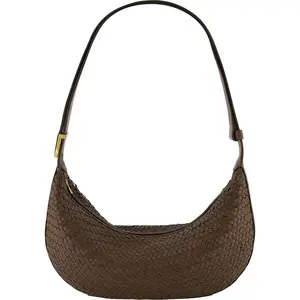 Vince Small Eris Woven Leather Hobo Bag
