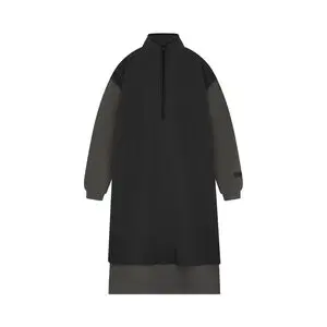 Fear Of God Nylon Fleece Mock Neck Zip Up Sweater Dress - Black