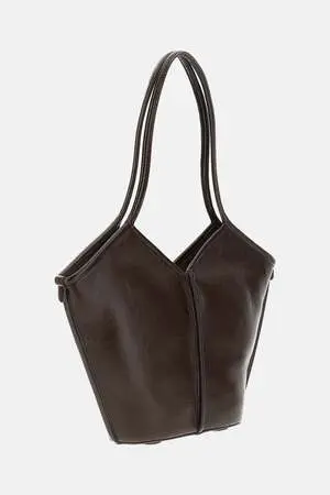 Hereu Dark Brown Leather Shoulder Bag - Multicolor