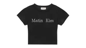 MATIN KIM Logo Crop Top