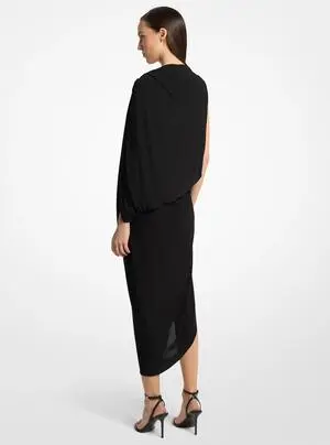 Michael Kors One-shoulder Matte Jersey Dress