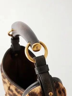 Saint Laurent Mombasa Leopard-print Pony Hair Shoulder Bag - Multi