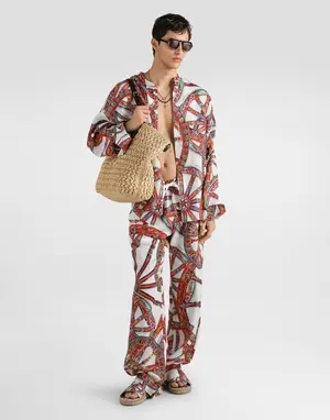 Dolce & Gabbana Carretto-print Linen Shirt