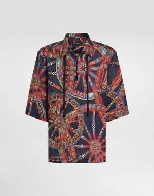 Dolce & Gabbana Carretto-print Hawaii Linen Shirt - Multicolor