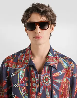 Dolce & Gabbana Carretto-print Hawaii Linen Shirt