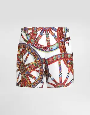 Dolce & Gabbana Carretto-print Swim Boxer Shorts