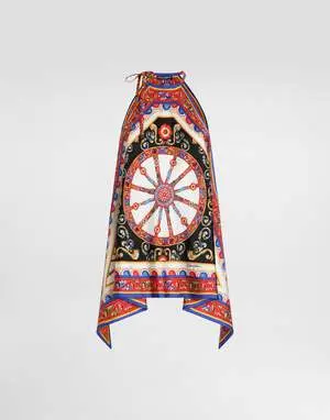Dolce & Gabbana Carretto-print Twill Top - Multicolor