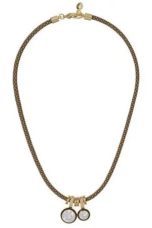 ROXANNE ASSOULIN Cubic Drop Cord Necklace - Diamond